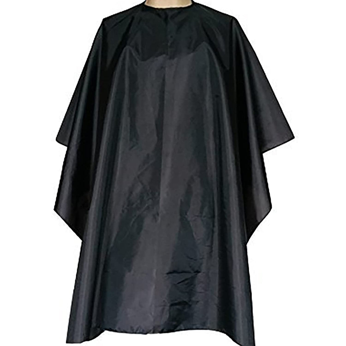 Salon Nylon Cape with Closure Snap, Barber Styling Cape,Unisex Black ...