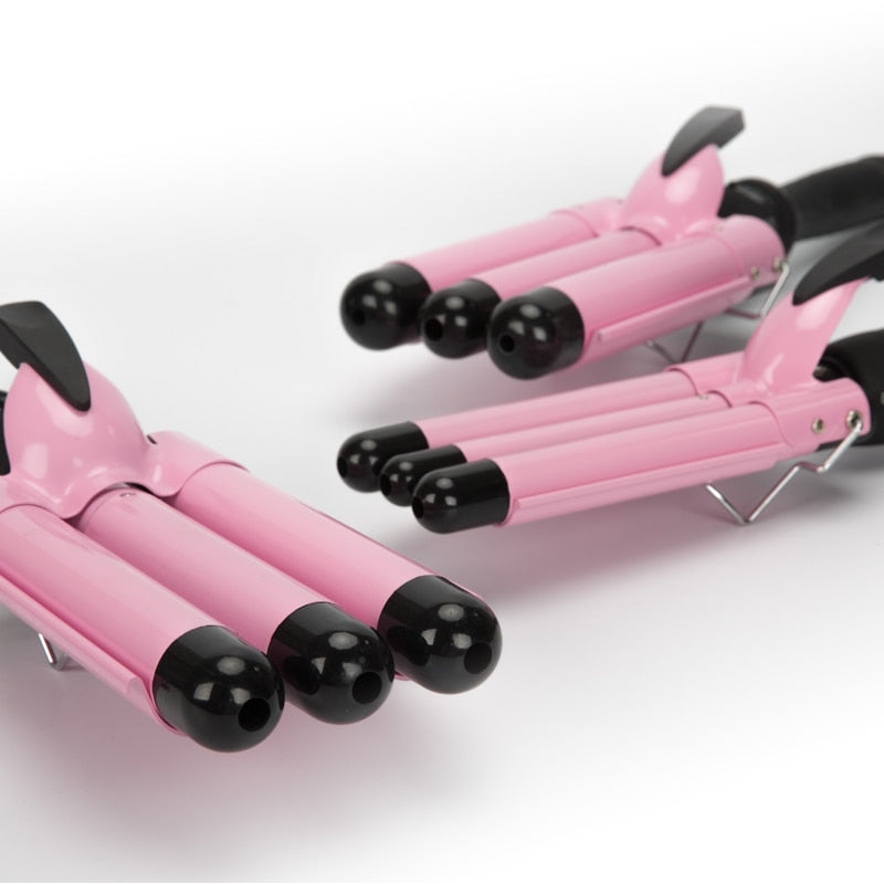19mm/25mm/28mm Ceramic Triple Barrel Hair Curler | UBEATOR