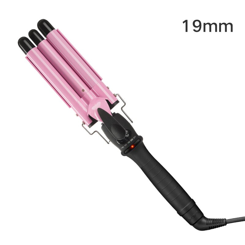 19mm/25mm/28mm Ceramic Triple Barrel Hair Curler | UBEATOR
